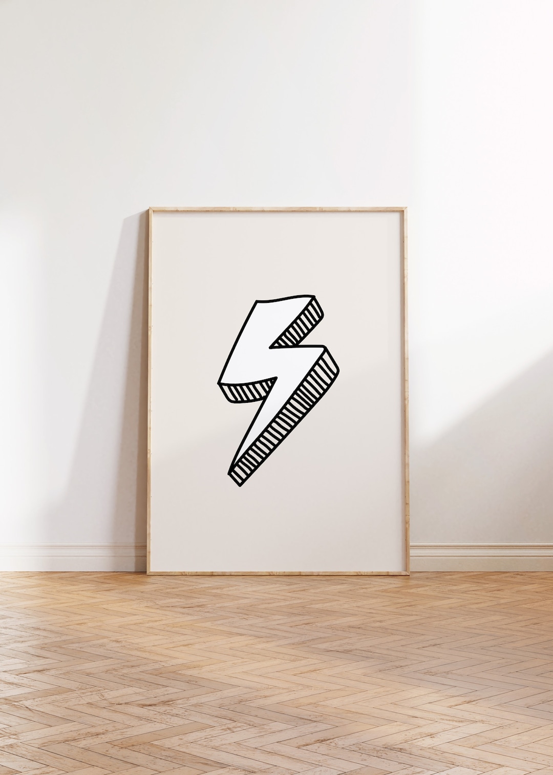 Lightning Bolt Print: Modern Kids Room Wall Art (digital Download) - Etsy