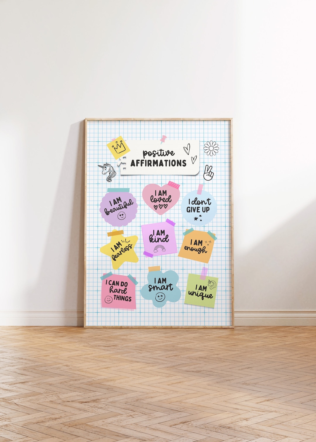 Kids Positive Affirmation, Children's Wall Art, Bedroom, Nursery ...