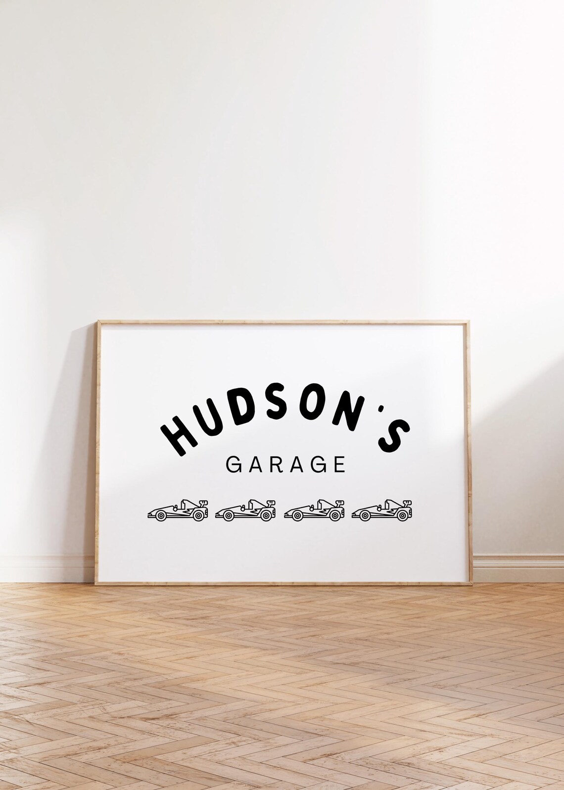Personalized Race Car Name Print Set: Boy's Room Decor (digital ...