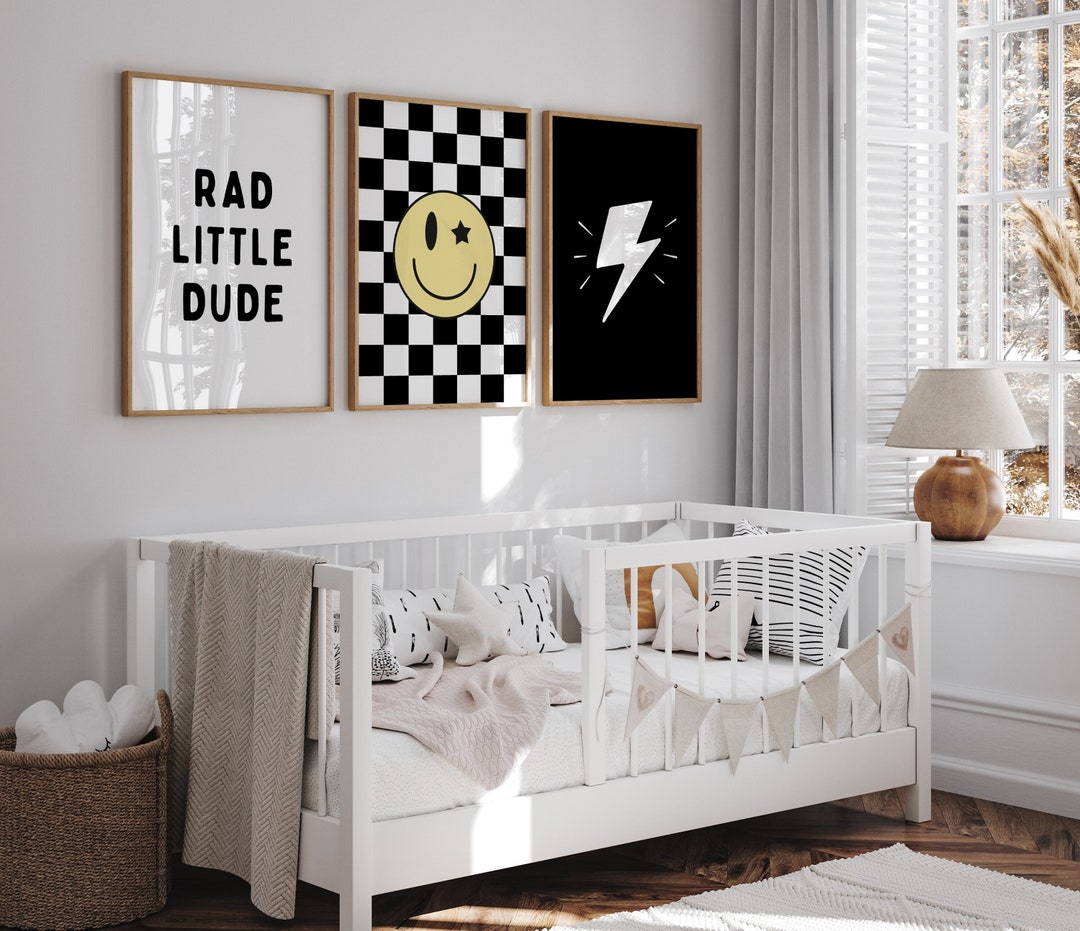 Rad Little Dude Smile Skateboard Gallery Wall Set of 3 Downloadable ...