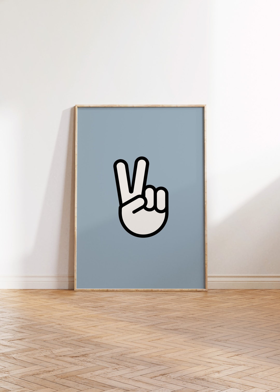 Hand Peace Sign Printable, Peace Fingers Wall Art, Kids WALL ART, Wall ...