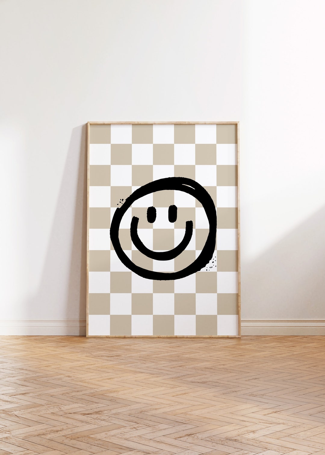 Retro Smile Check Downloadable Print, Boy Nursery Decor, Kids Room ...