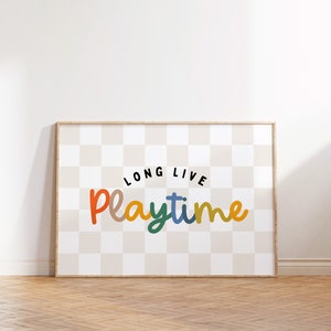 Playroom Poster, Long Live Playtime Sign, Playroom Wall Decor, Playroom ...
