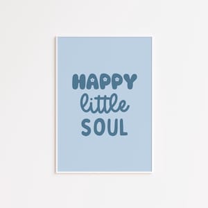 Happy Little Soul, Girls Room Wall Art, Boho Nursery Wall Art, Daisy ...