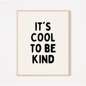 It's Cool to Be Kind Smile Gallery Wall Set of 2 Downloadable Print ...