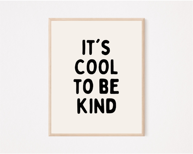 It's Cool to Be Kind Downloadable Print Boy Nursery - Etsy