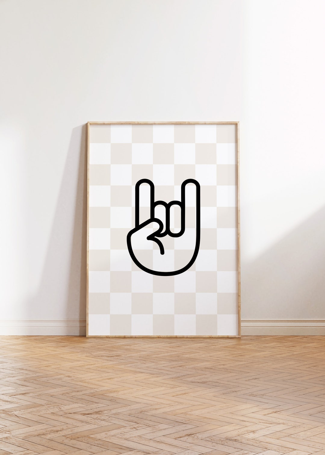 Rad Hand Sign Printable, Peace Fingers Wall Art, Kids WALL ART, Wall ...