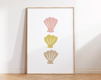Mermaid Shell Downloadable Print, Girl Nursery Decor, Under the Sea ...