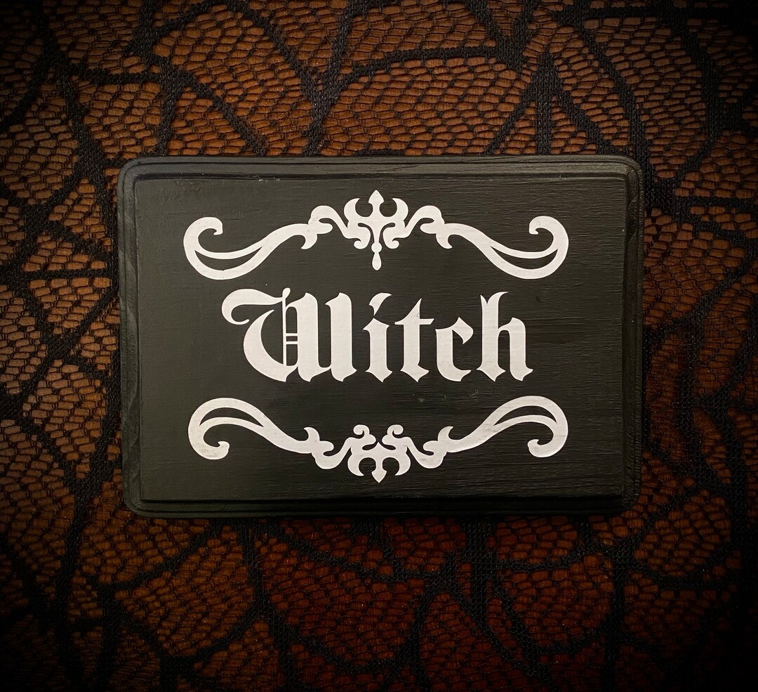 Witch Wall Plaque, Hanging Wall Art, Spooky Sign, Witch Wall Sign ...