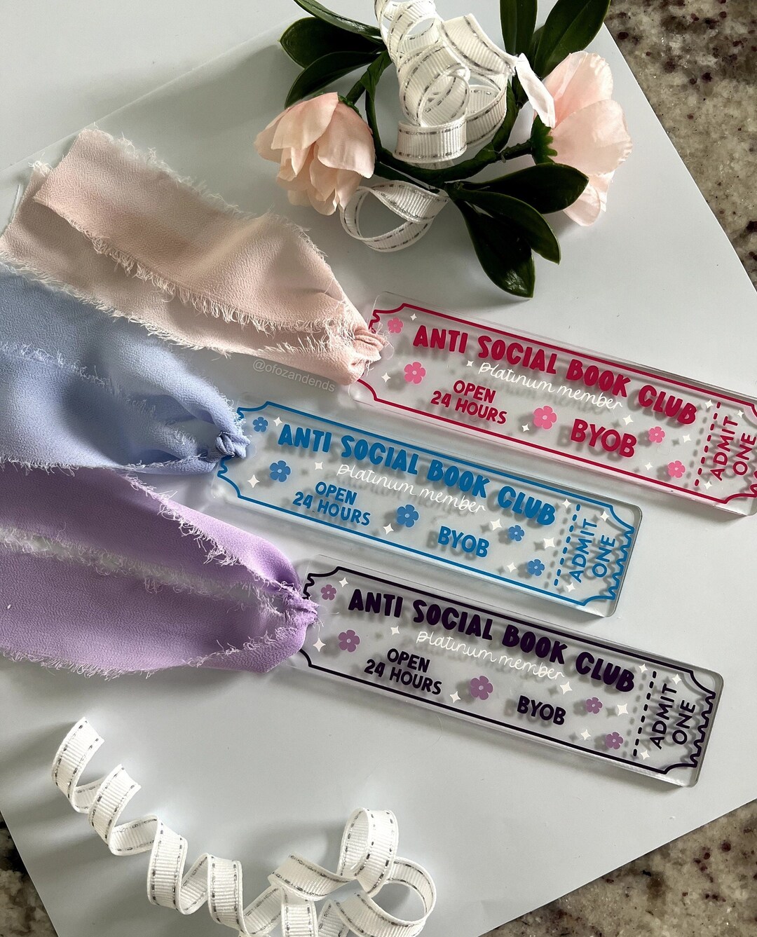 Anti Social Book Club Bookmark | Gifts for Readers | Book Lovers ...