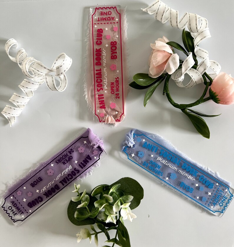 Anti Social Book Club Bookmark | Gifts for Readers | Book Lovers ...