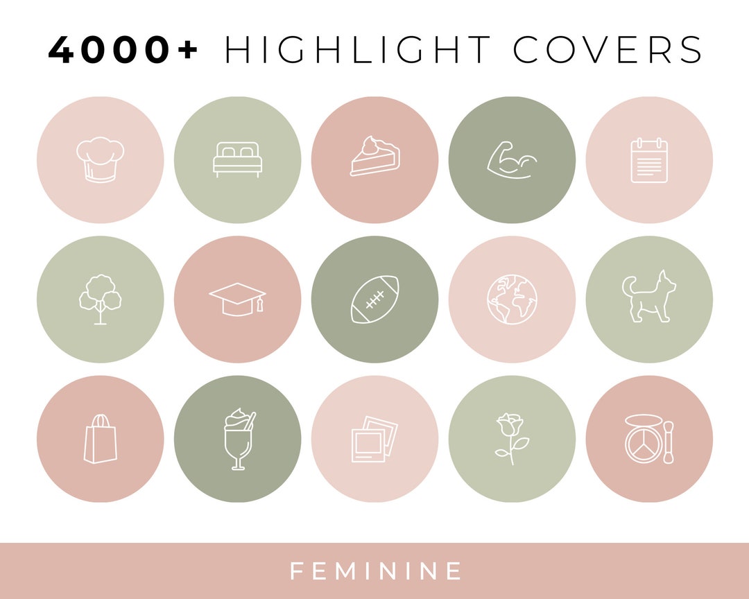 Instagram Story Highlight Covers, Feminine Icon Pack for Ig Stories ...