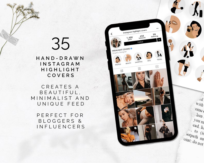 35 Lifestyle Instagram Story Highlight Covers, for Influencers, for ...