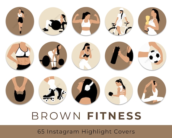 BROWN Fitness Instagram Story Highlight Cover Social Media - Etsy