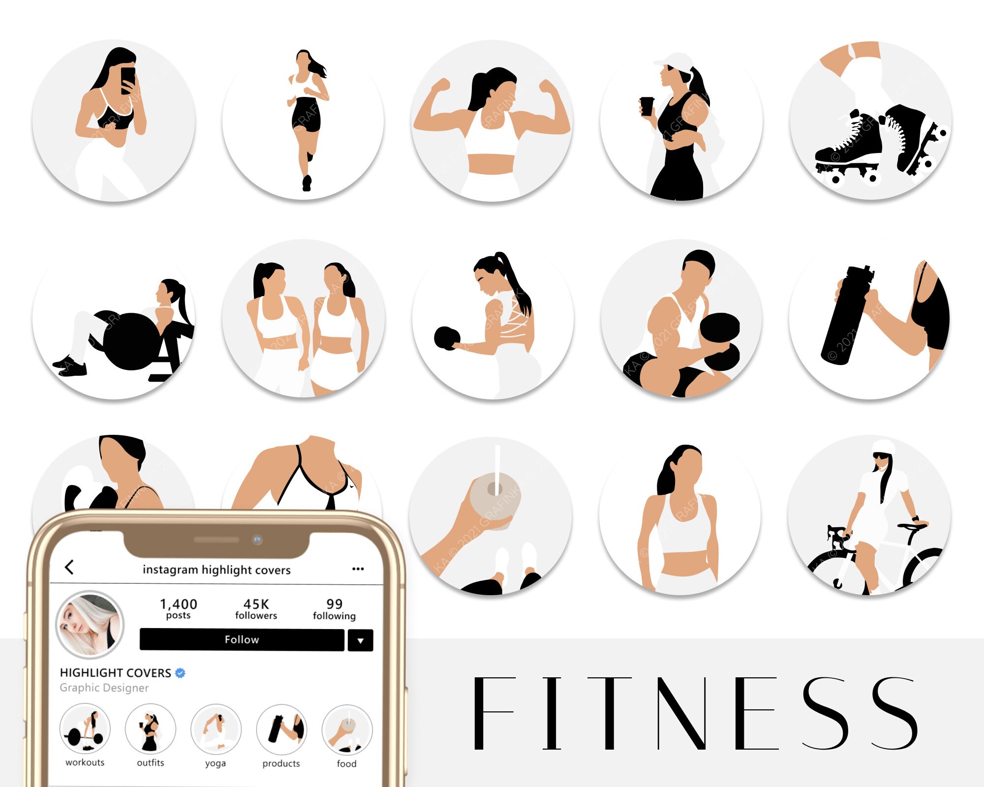 Fitness Sport Instagram Story Highlight Trendy Influencers ...