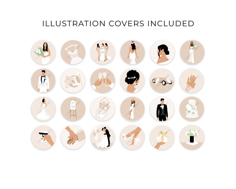 BLUSH Wedding Instagram Story Highlight Covers Influencers - Etsy