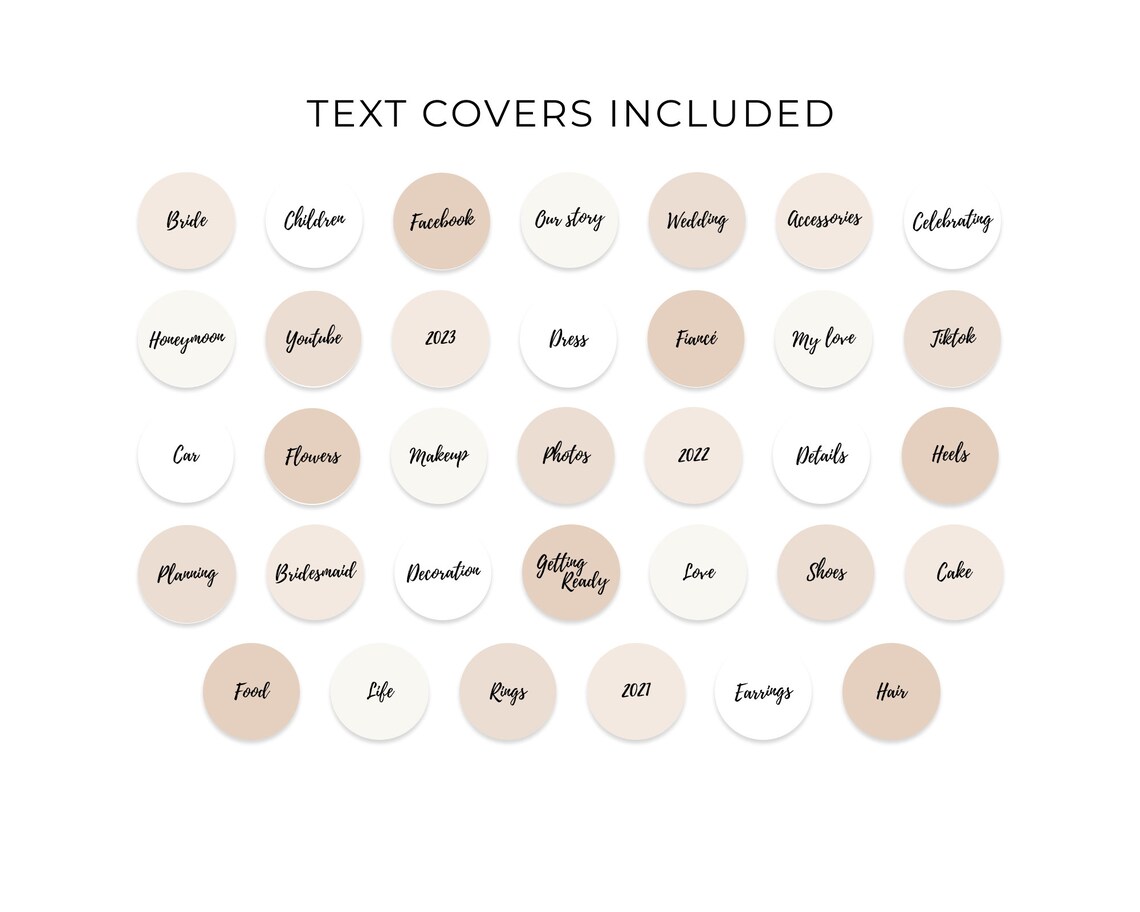 BLUSH Wedding Instagram Story Highlight Covers Influencers - Etsy