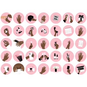 Nail Artist Instagram Highlight Covers, Pink Nail Tech Social Media Ig ...