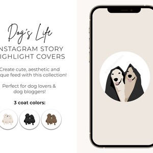 Dog Instagram Highlight Covers, Minimalist Ig Story Highlights Drawing ...