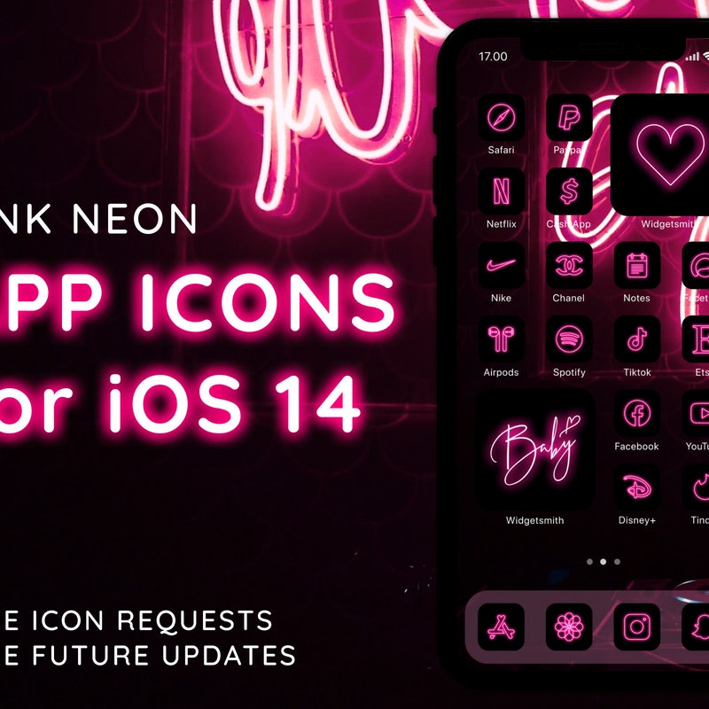 Pink Neon Screens - Etsy