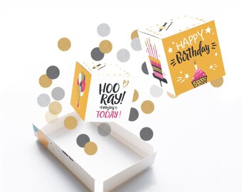Surprise Exploding Pop up Greeting Card Happy Birthday With | Etsy
