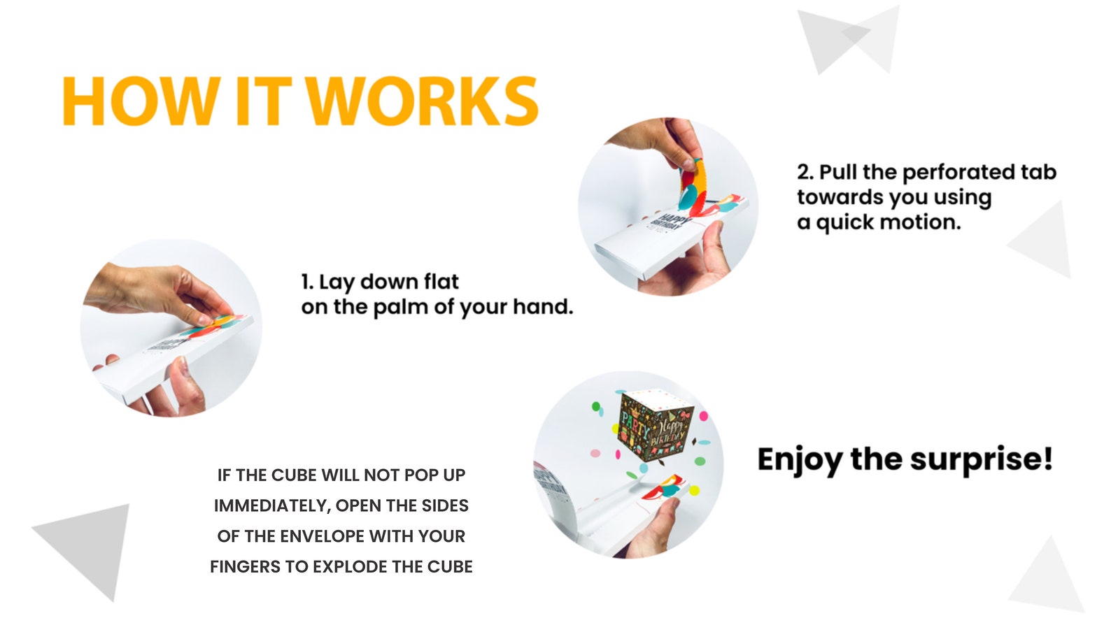 Surprise Exploding Pop up Greeting Card, Happy Birthday With Colorful ...