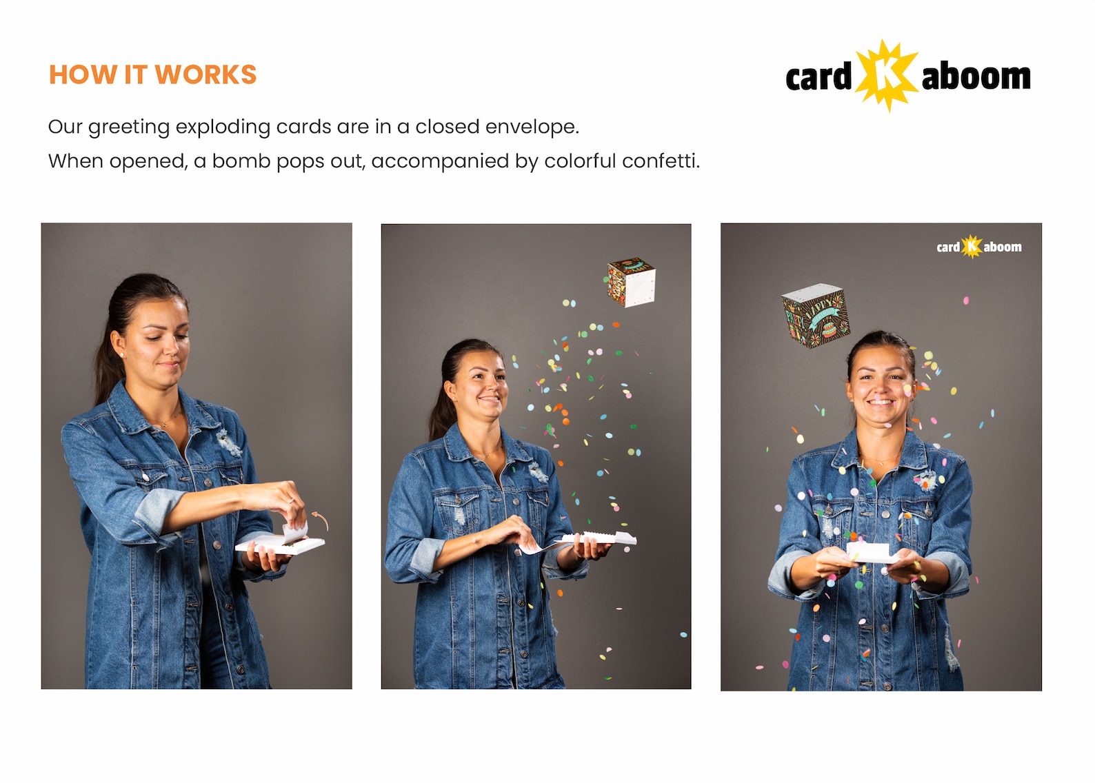 Surprise Exploding Pop up Greeting Card, Happy Birthday With Colorful ...