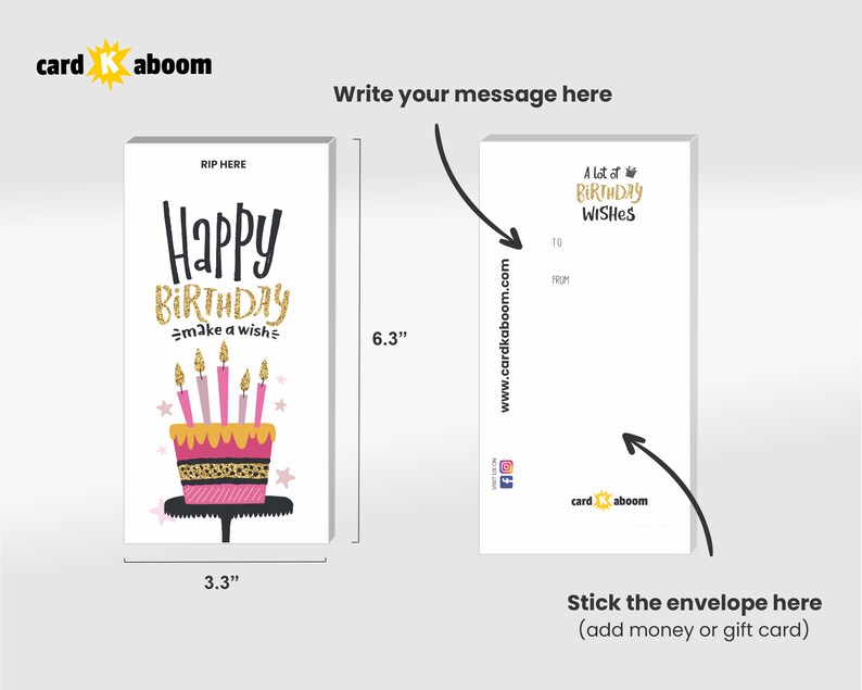 Happy Birthday Confetti Surprise Bomb, Exploding Pop up Greeting Card ...