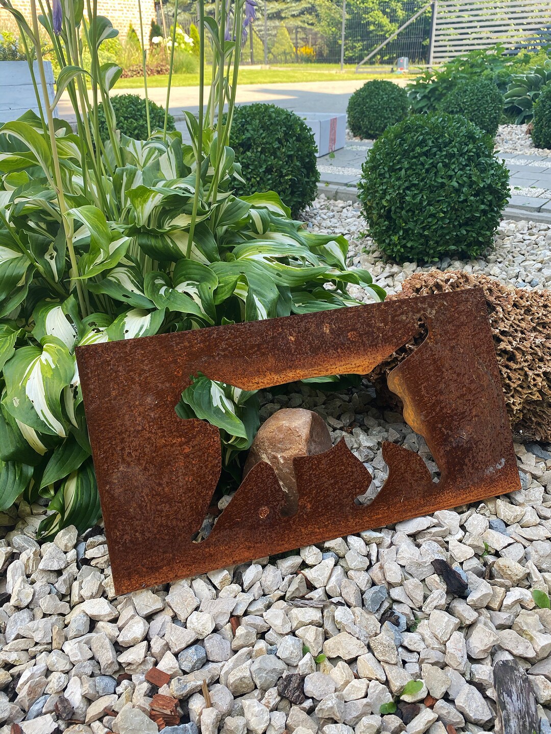 Cat Frame of Corten Steel for Your Garden - Etsy