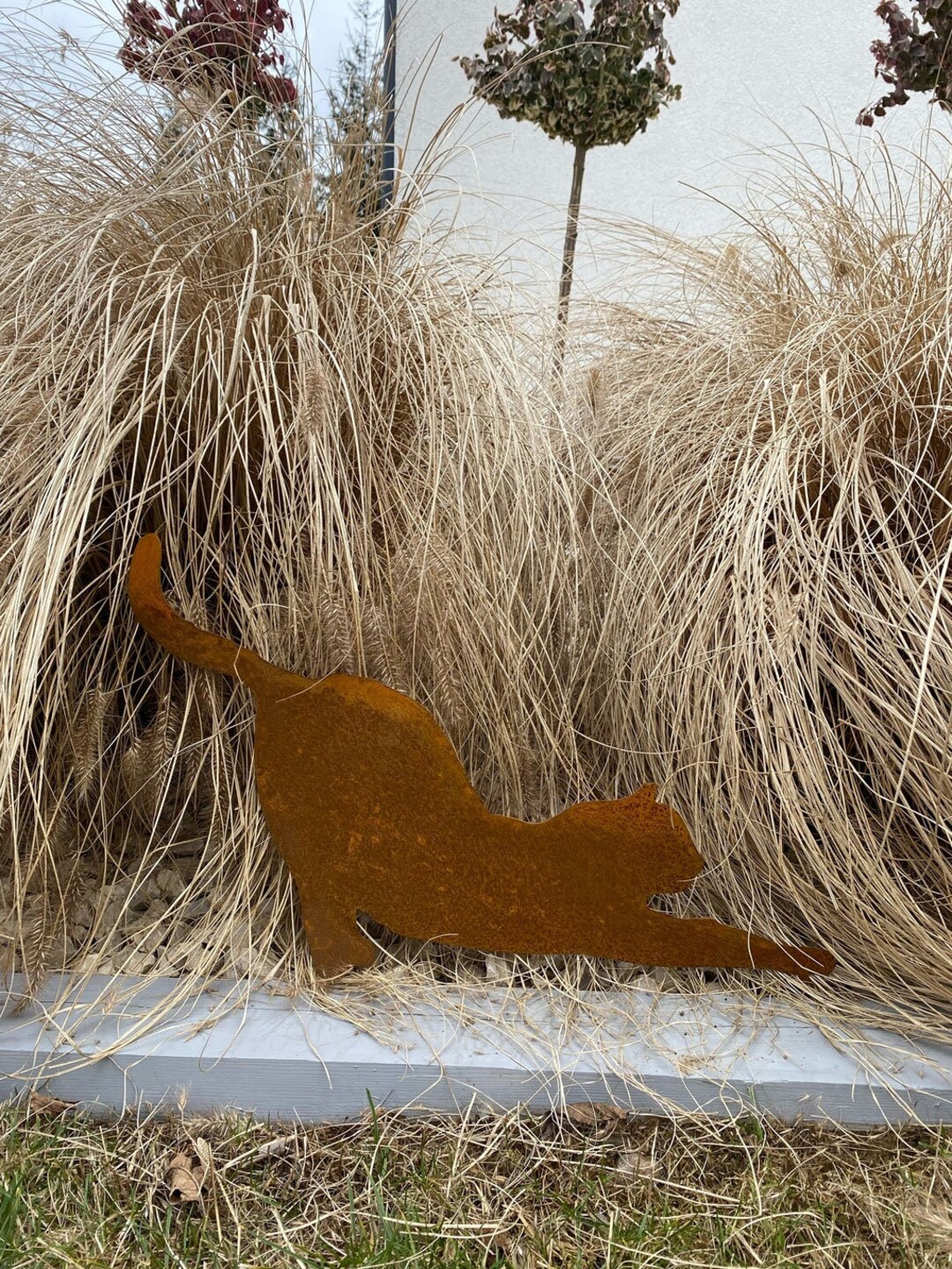 Cat Made of Corten Steel for Your Garden - Etsy