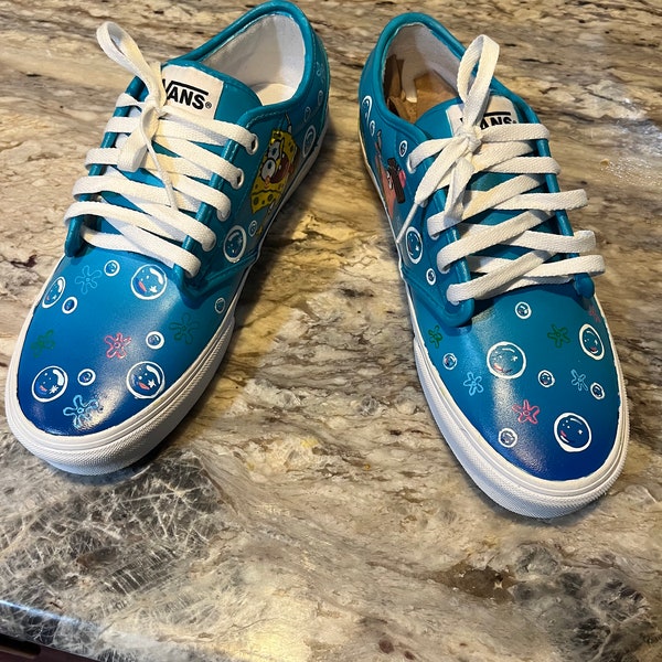 Spongebob Vans Shoes - Etsy
