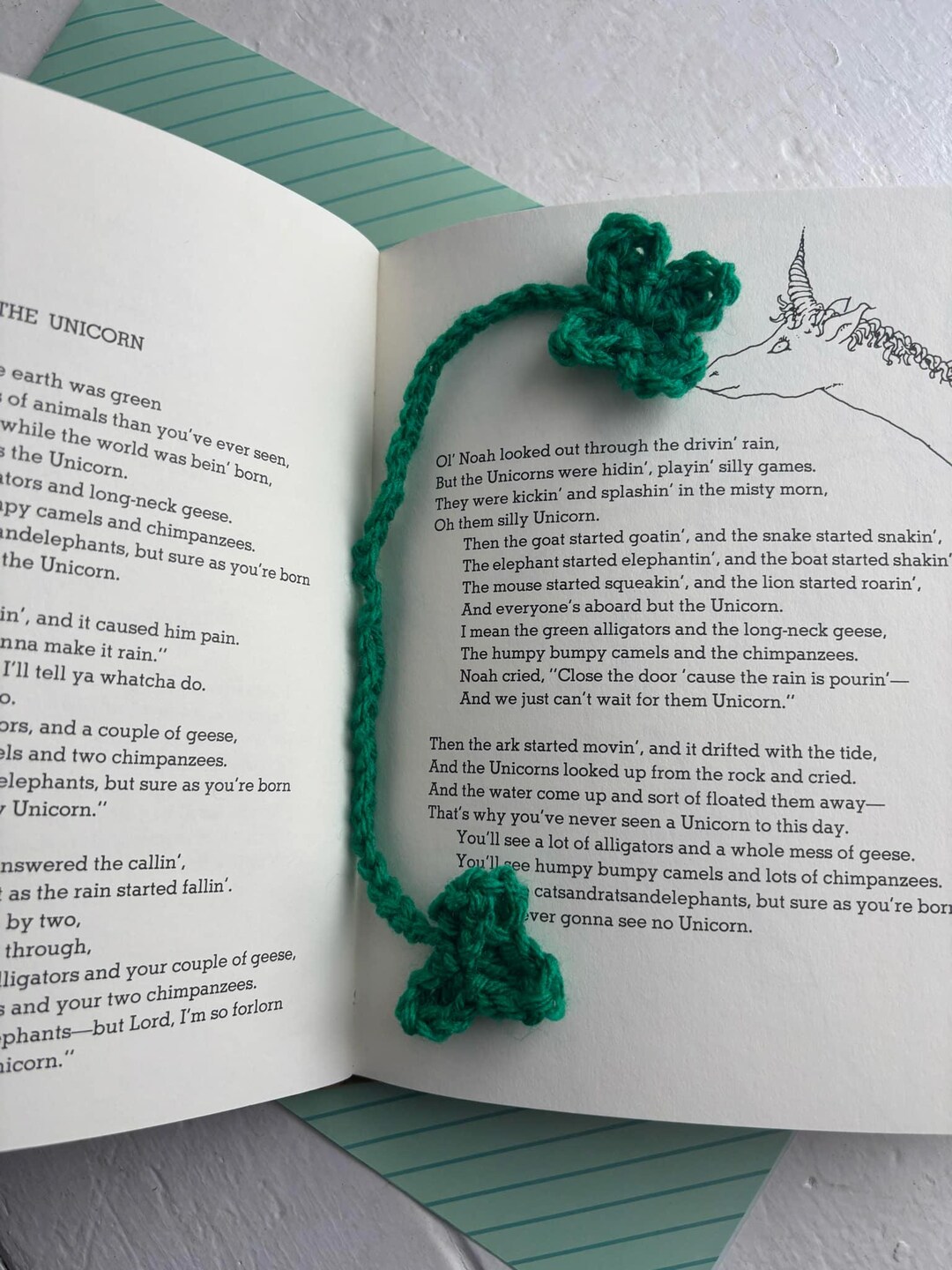 Crochet Shamrock Bookmark, Lucky Bookmark, Four Leaf Clover Bookmark ...