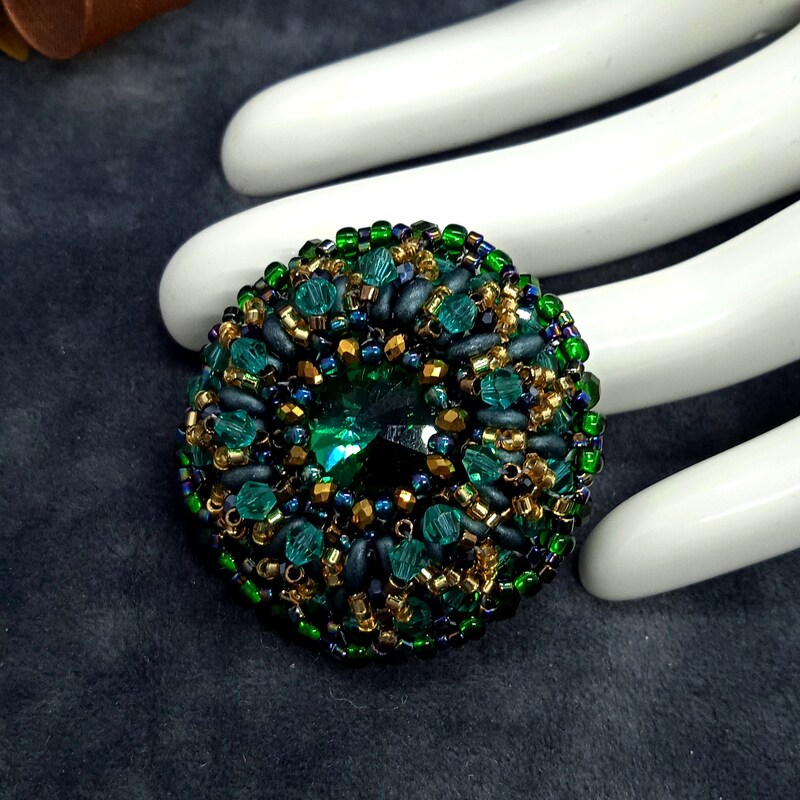 Seed Bead Brooch - Etsy
