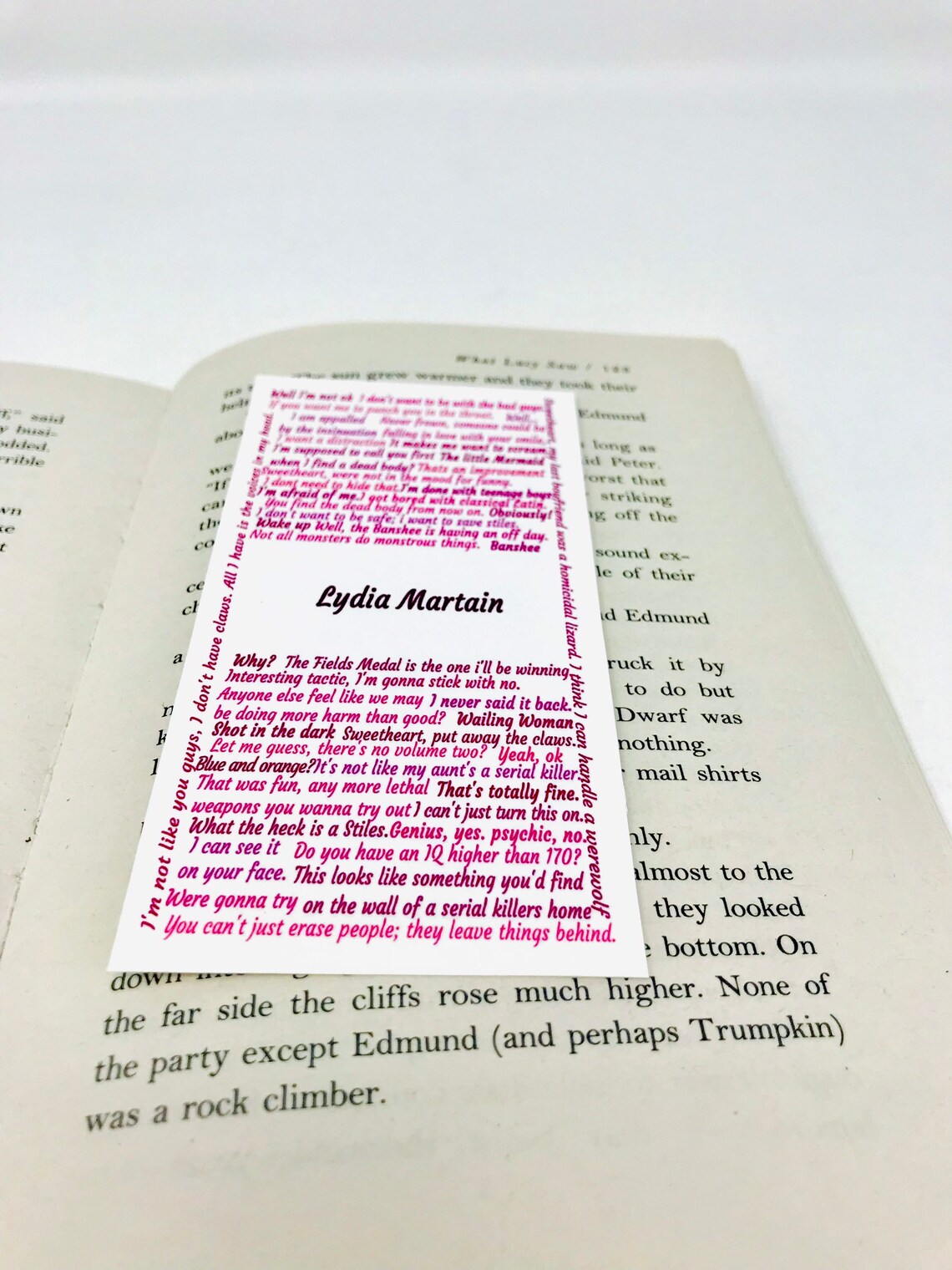 Lydia Martin “teen Wolf” Inspired Quote Bookmark. - Etsy