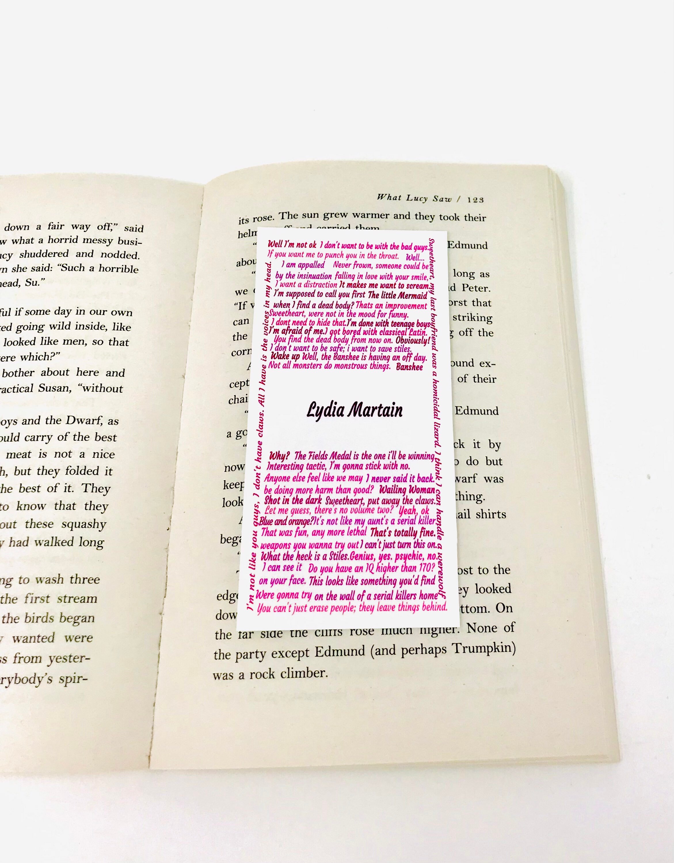 Lydia Martin “teen Wolf” Inspired Quote Bookmark. - Etsy