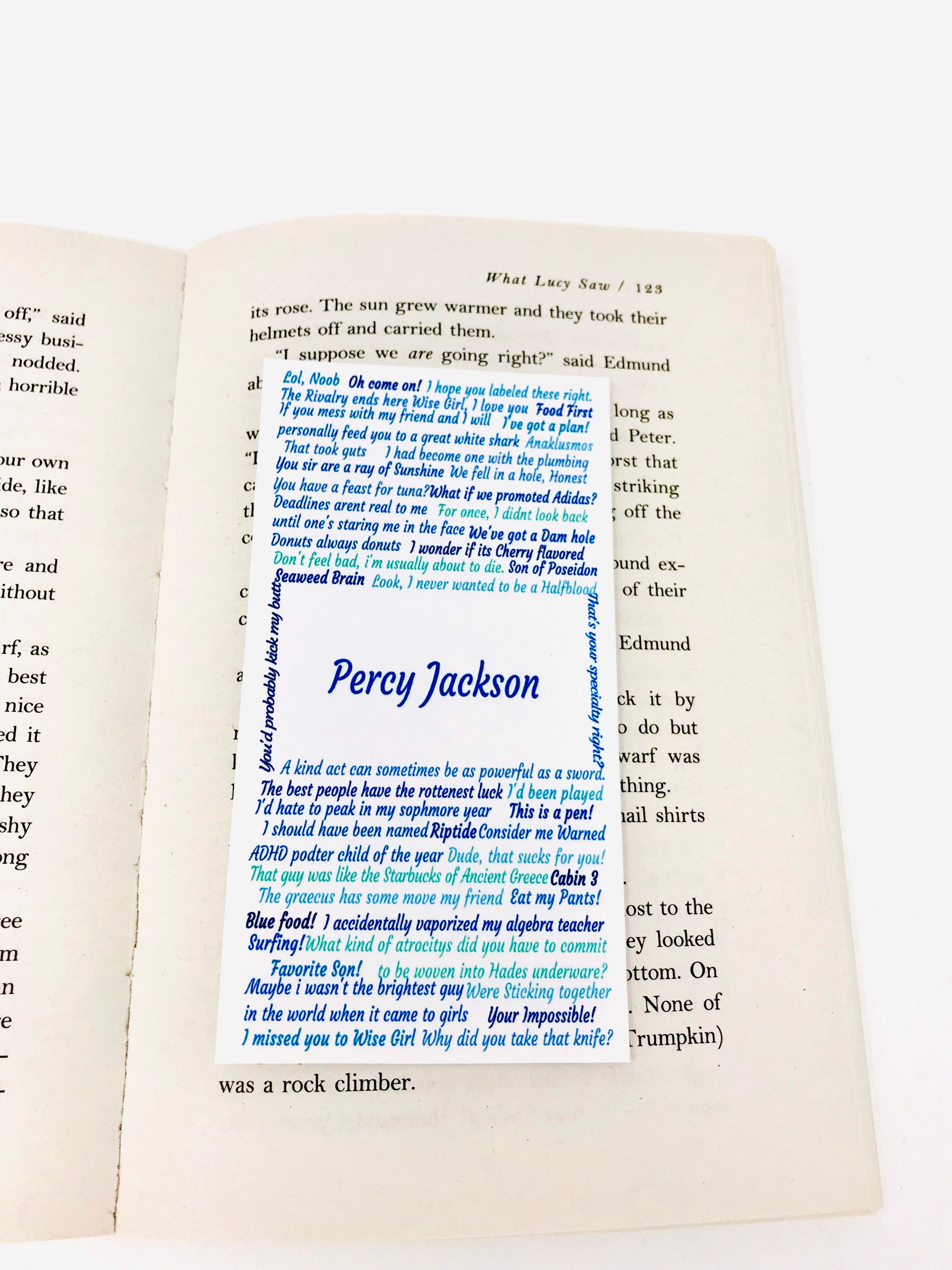 Percy Jackson Inspired Quote Bookmark - Etsy
