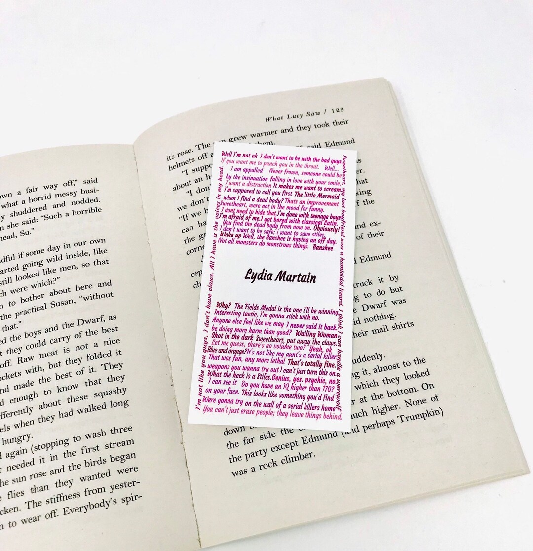 Lydia Martin “teen Wolf” Inspired Quote Bookmark. - Etsy