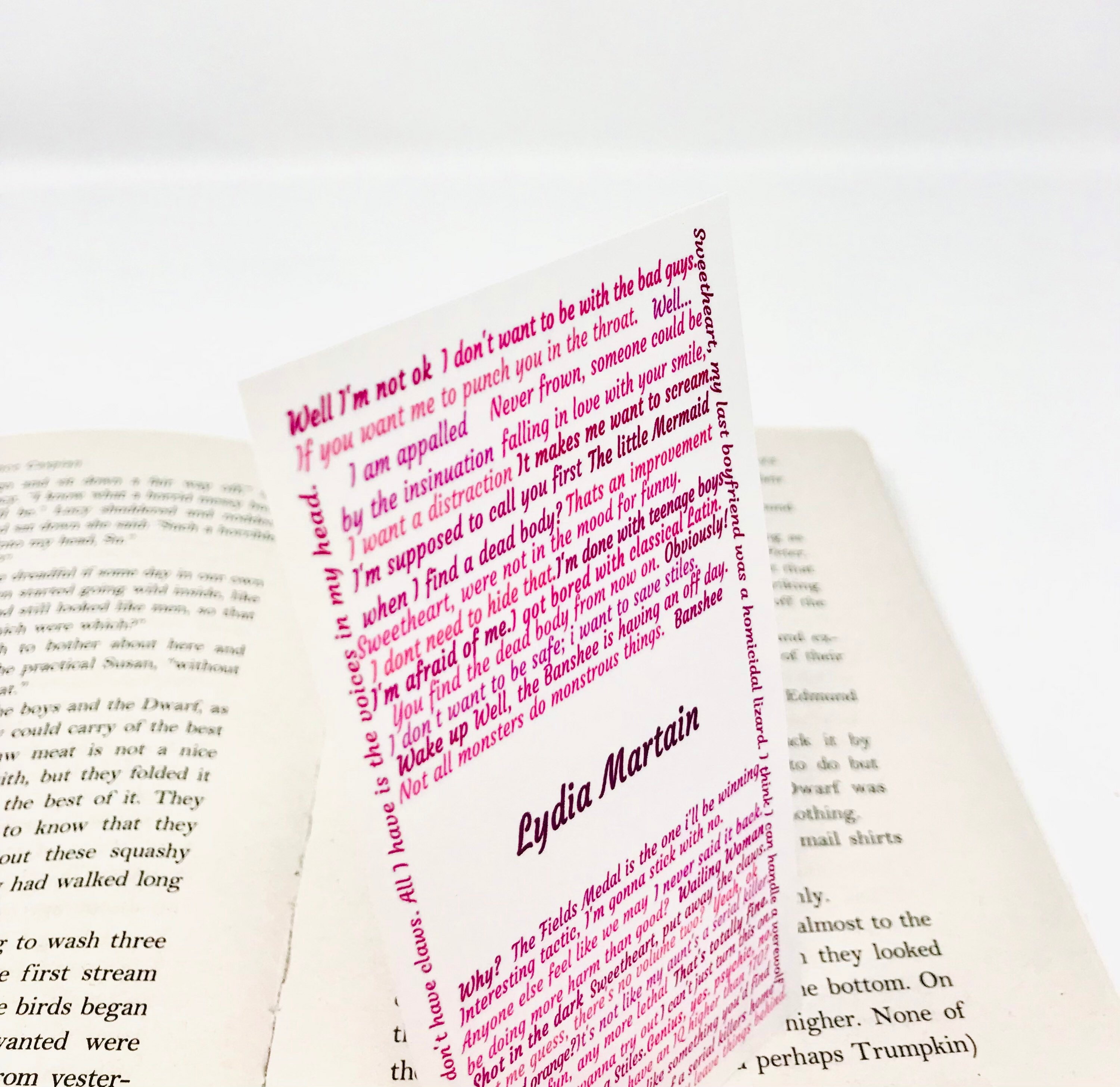 Lydia Martin teen Wolf Inspired Quote Bookmark. - Etsy