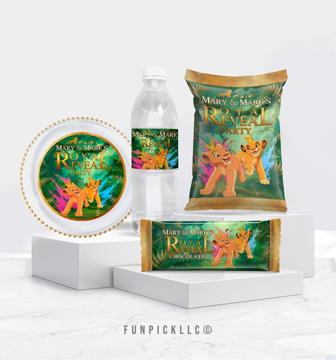 Lion King Bundle for DIY, Gender Reveal Pack, Simba and Nala Theme Kit ...