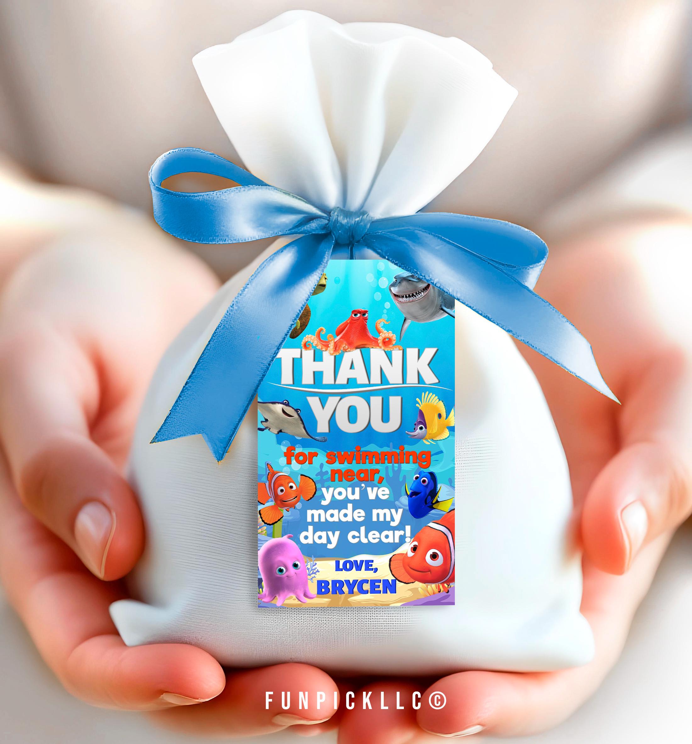 Finding Nemo Editable Tag for DIY, Finding Dory Custom Tag, Nemo Theme ...