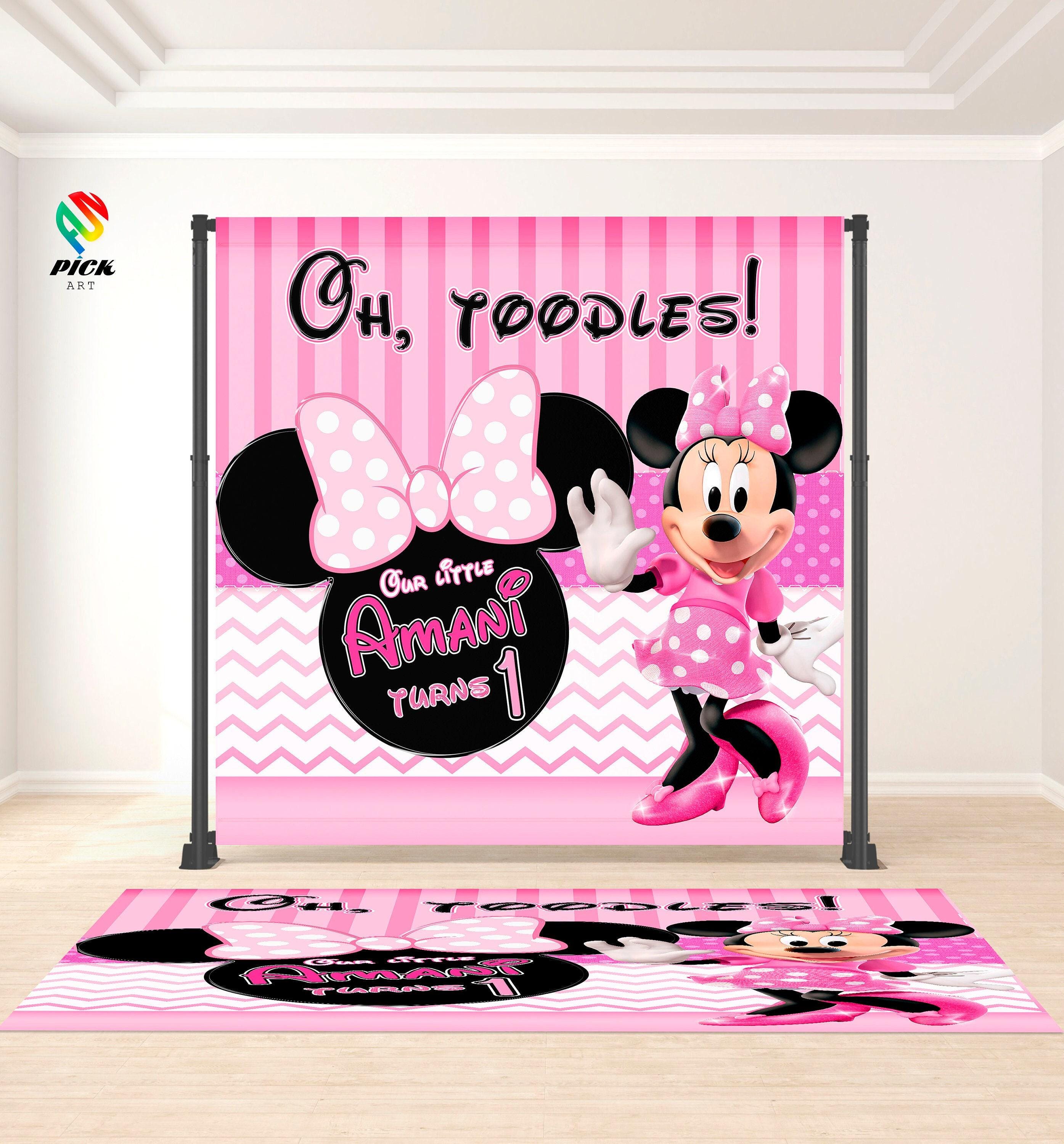 Minnie Digital Banner | Mickey Banner | Minnie Pink Backdrop | Minnie ...