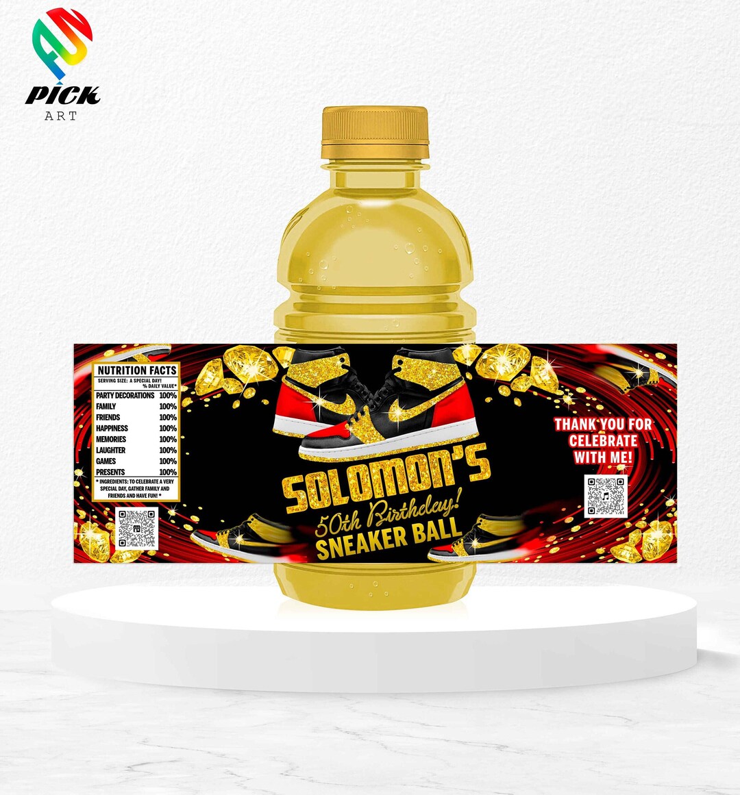 Sneaker Ball Sport Drink Label for DIY, Sneaker Drink Label, Shoes ...