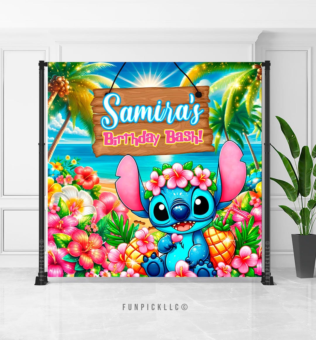 Stitch Banner | Lilo and Stitch Sign | Stitch Backdrop | Stitch ...