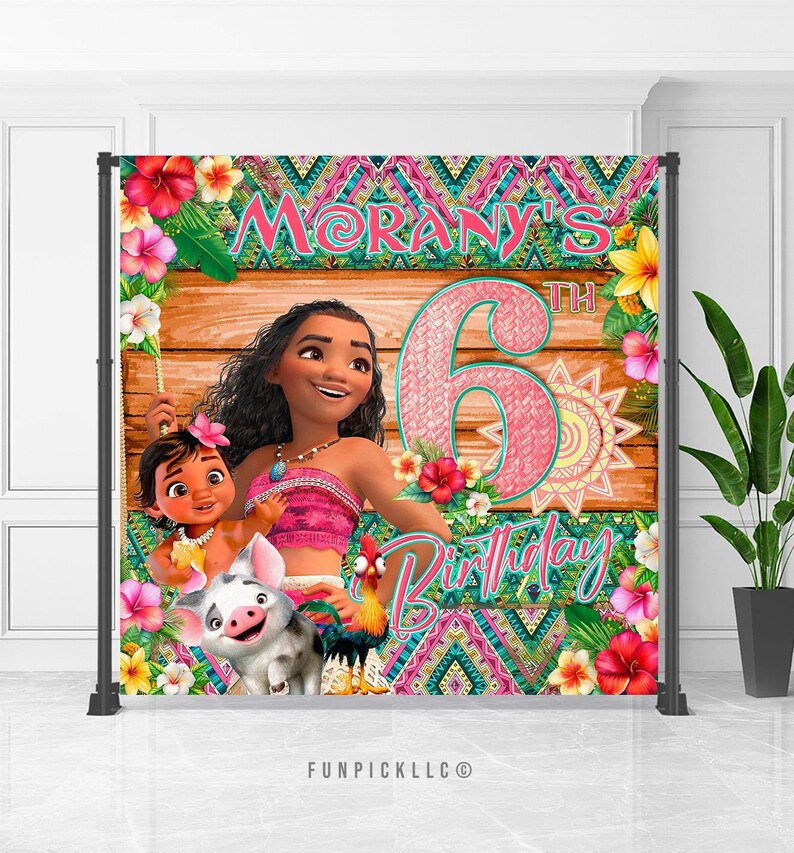 Moana Banner, Moana Backdrop, Moana Wall Decor, Moana Sign, Moana ...