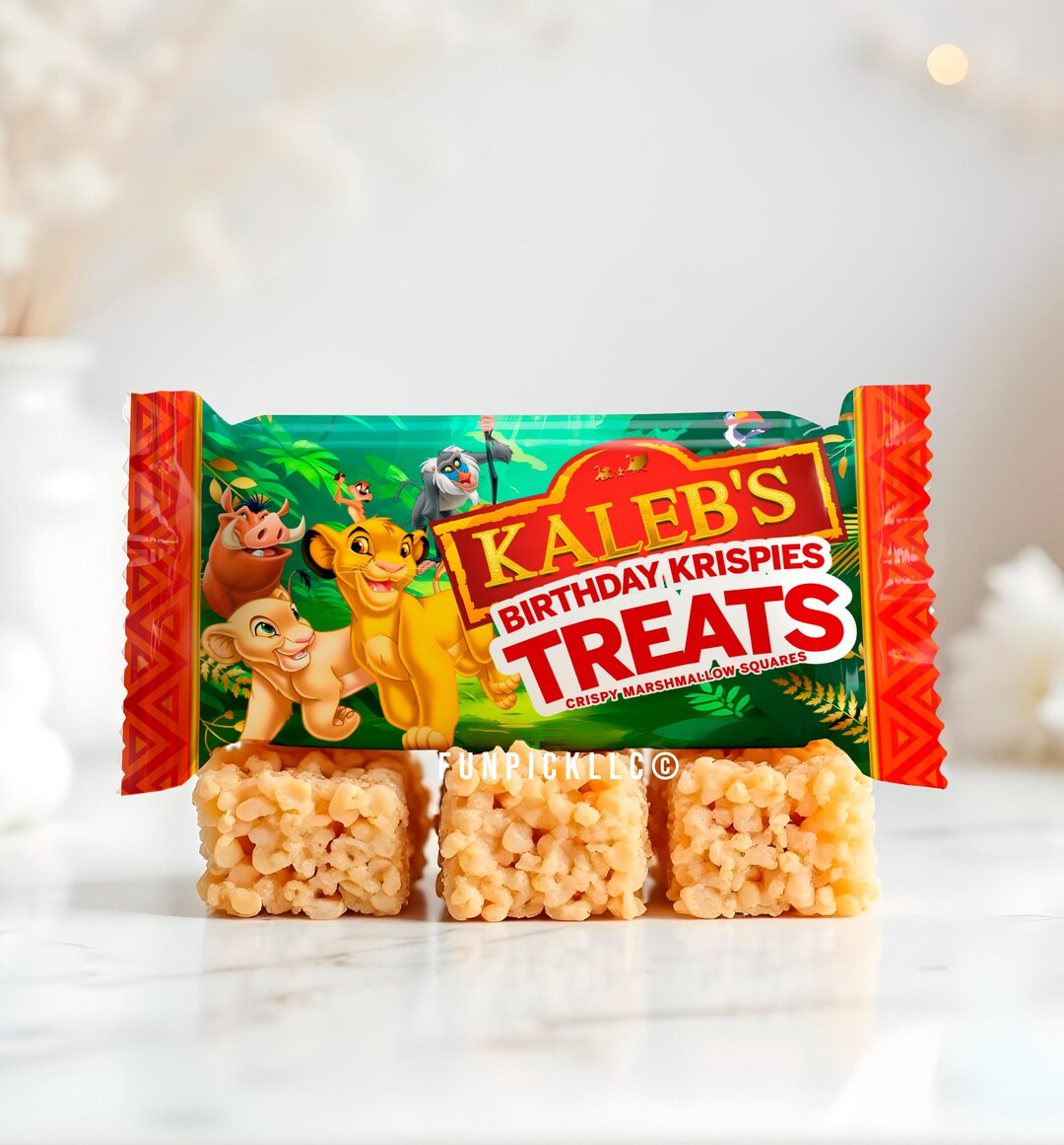 Lion King Rice Krispies Wrap for DIY, Baby Lion Treat Bag, Simba Theme ...