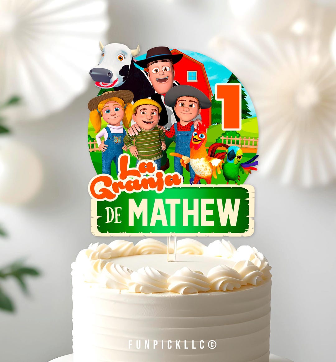 La Granja De Zenon Cake Topper for DIY, Zenon's Farm Custom Cake ...