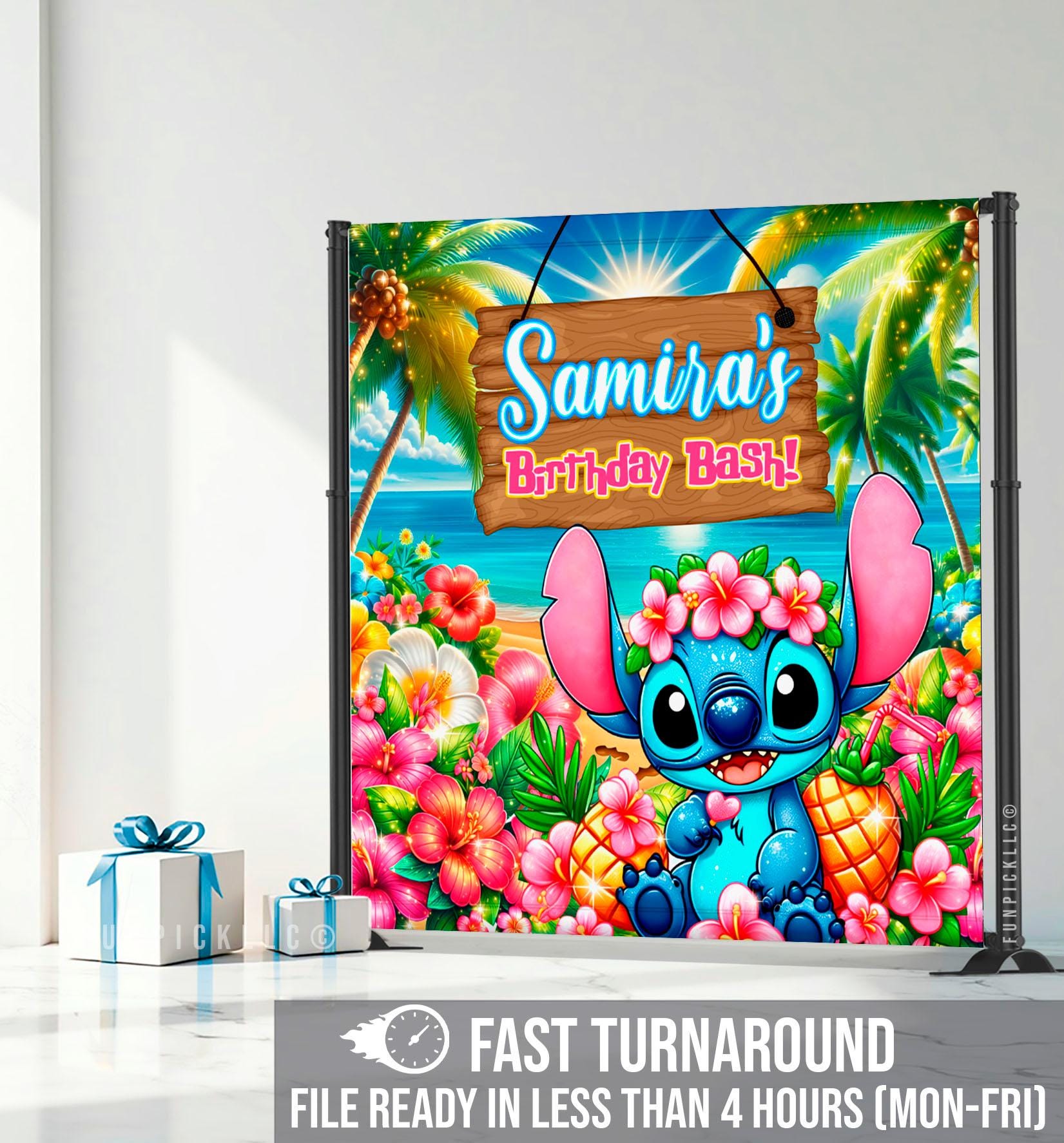 Stitch Banner | Lilo and Stitch Sign | Stitch Backdrop | Stitch ...