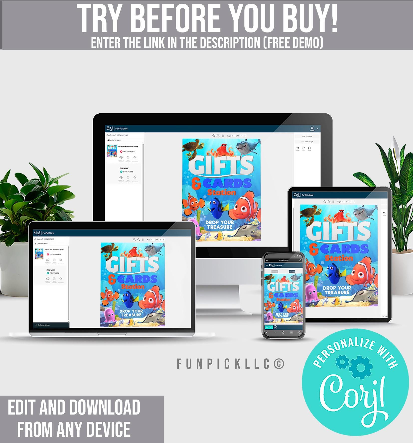 Finding Nemo Bundle Signs for DIY, Finding Dory Party Signs Pack, Nemo ...