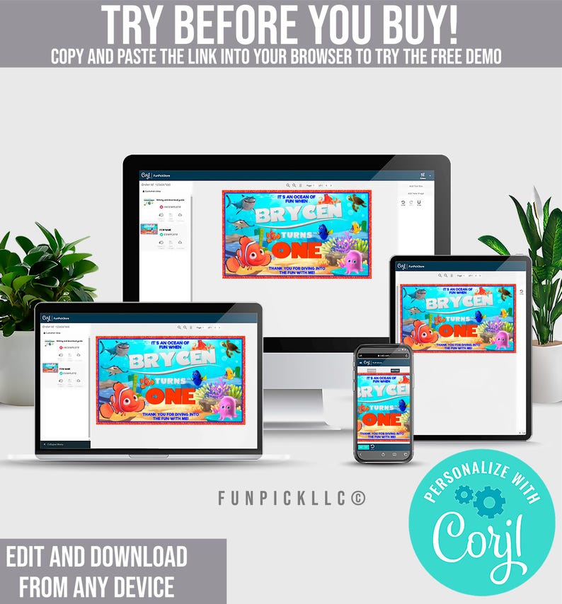 Finding Nemo Gable Box Label for DIY, Finding Dory Box Label, Nemo ...