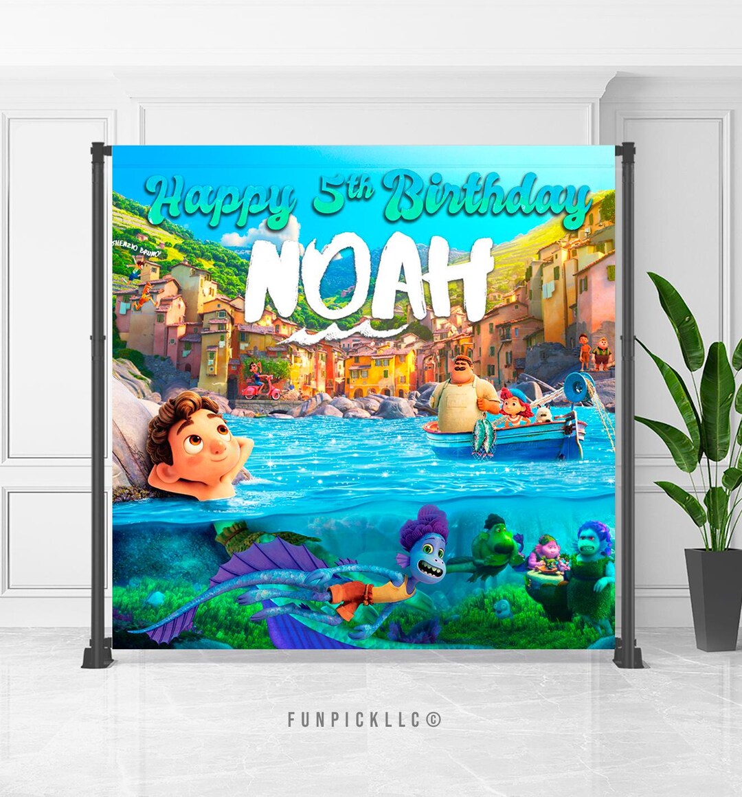 Luca Banner | Luca Birthday Backdrop | Luca Wall Decor | Luca Sign ...